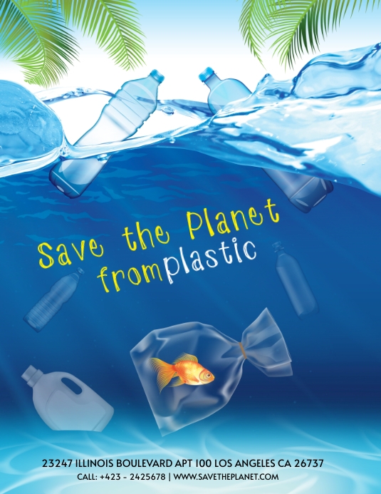 SAVE THE PLANET FROM PLANET FROM PLASTIC Template | PosterMyWall