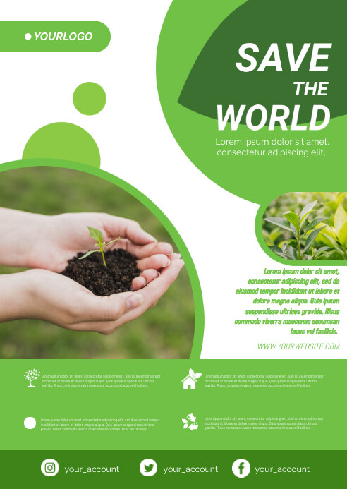 Save the world poster template | PosterMyWall