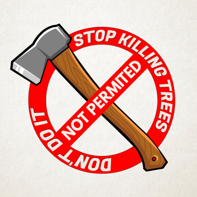 Save Trees Sign Board Template | PosterMyWall