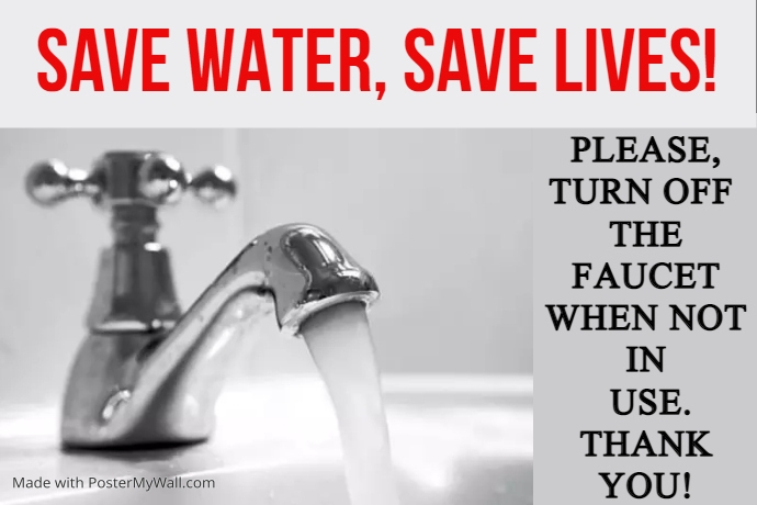 Save water, save lives flyer Template | PosterMyWall