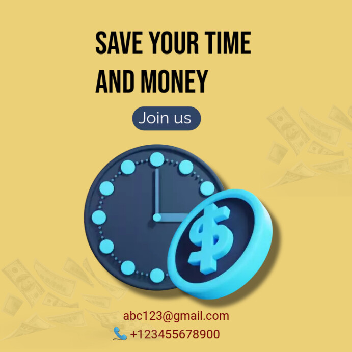 Save your money with us Template | PosterMyWall