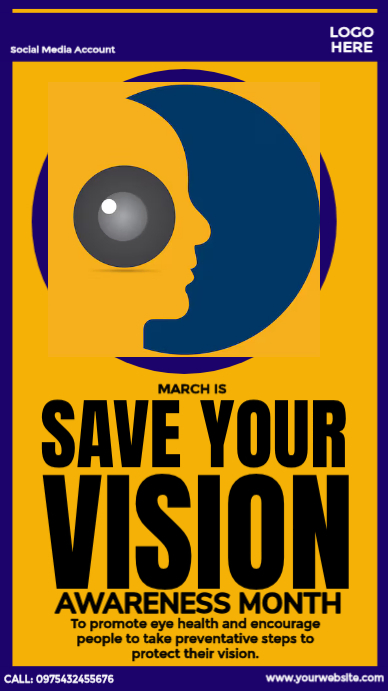 Save Your Vision Month Ad Template | PosterMyWall