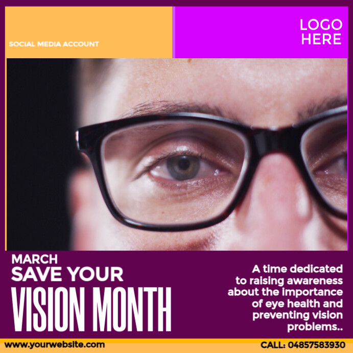 Save Your Vision Month Template | PosterMyWall