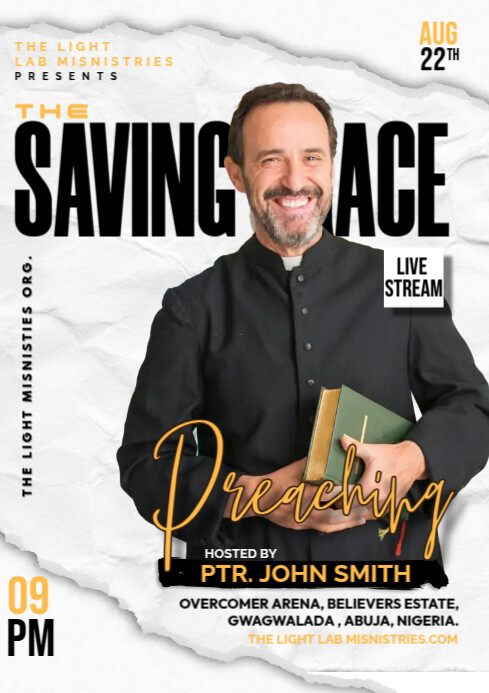 Saving The Grace Preaching Template | PosterMyWall