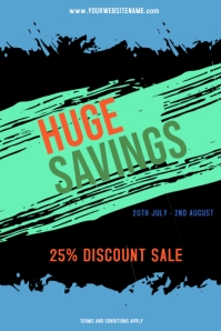 11.11 Fantastic Discount Poster Flyer Template | PosterMyWall