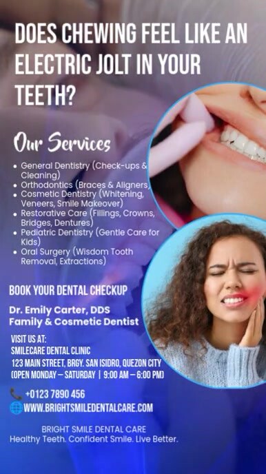 Say Goodbye to Tooth Pain and Hello to a Healthy Smile Template ...