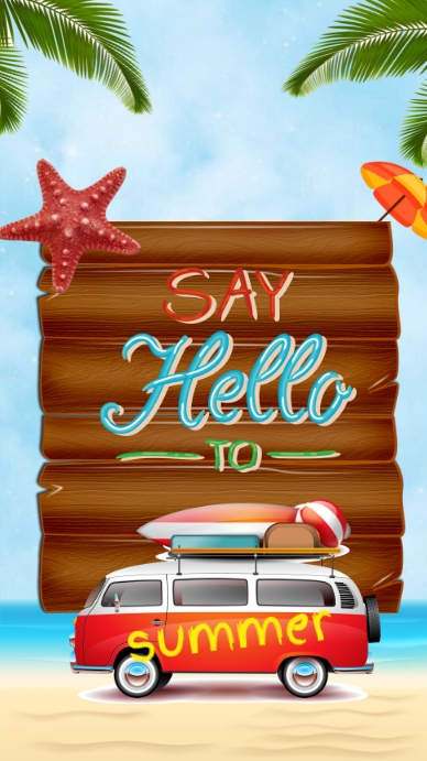 say hello to summer instagram Template | PosterMyWall