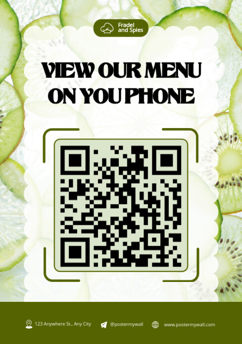Scan For Menu Qr Code Poster Template Postermywall