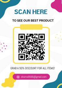 Scan QR Code Here Template | PosterMyWall