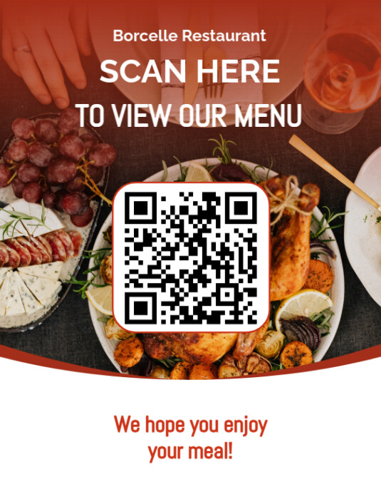 SCAN HERE FOR MENU TEMPLETE Template | PosterMyWall