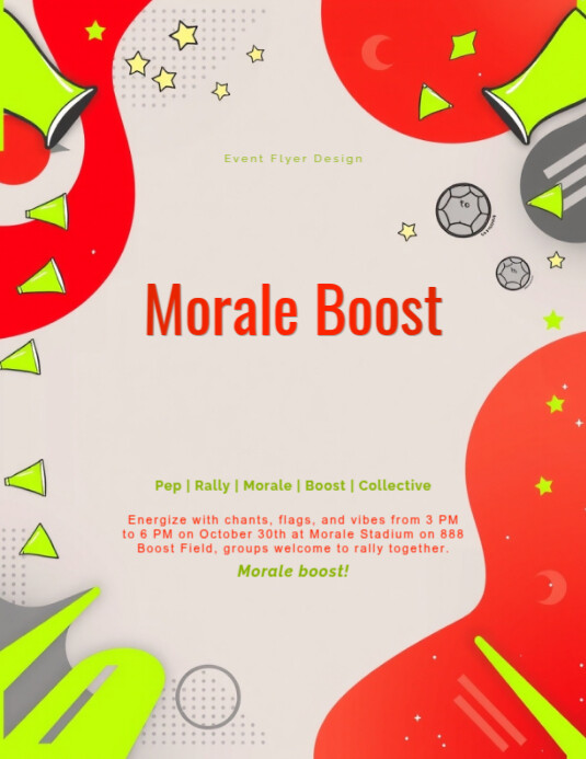 Scarlet Gray Morale Boost Flyer Design Template | PosterMyWall