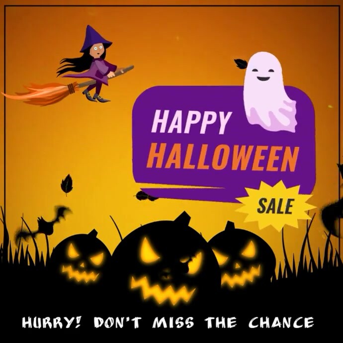 Plantilla de Scary and Joyful Happy Halloween Sales Animated Instagram ...