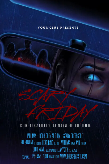 Plantilla de Scary Friday Party Design Template | PosterMyWall