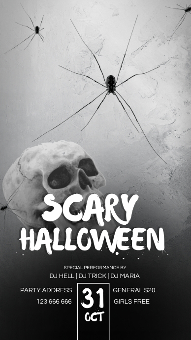 Scary Halloween Template | PosterMyWall