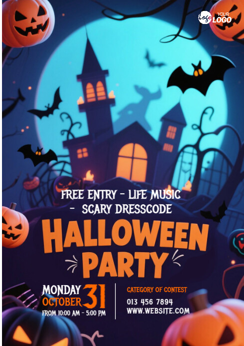 Scary halloween party Flyer Template | PosterMyWall