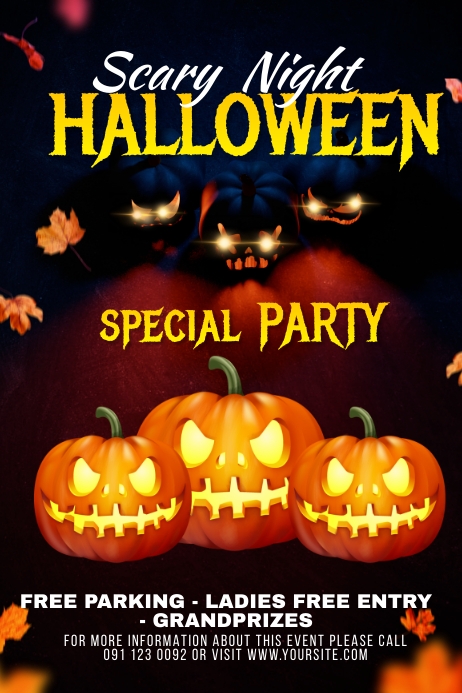 Scary Night Ads Template | PosterMyWall