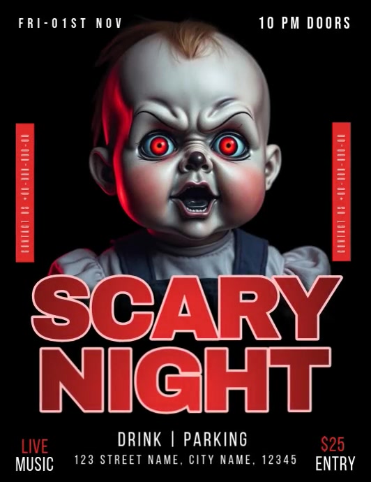 Copy of Scary Night | PosterMyWall