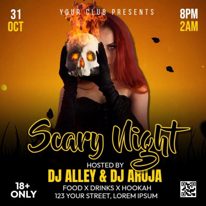 Plantilla de Scary Night Party Ads | PosterMyWall