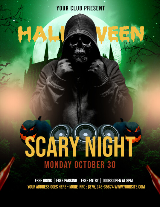 Plantilla de Scary Night Party Ads | PosterMyWall