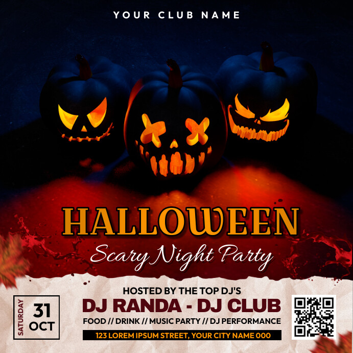 Scary Night Party Ads Template | PosterMyWall