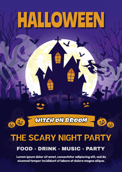 Scary Night Party Template | PosterMyWall
