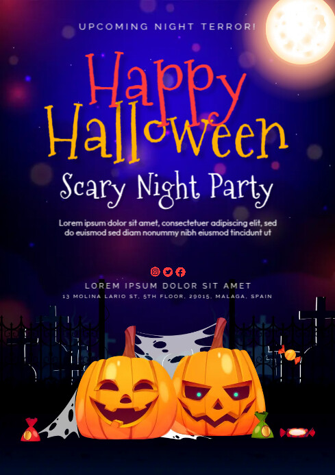 Scary Night Party Template | PosterMyWall