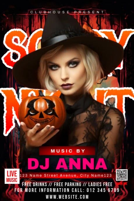 Scary Night Party Template | PosterMyWall