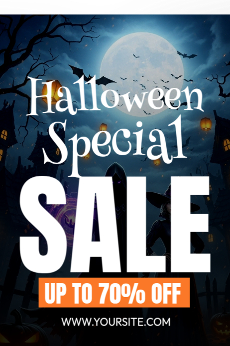 Scary Savings Halloween Discount Flyer Template | PosterMyWall