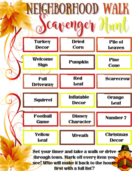 Scavenger Hunt Template | PosterMyWall