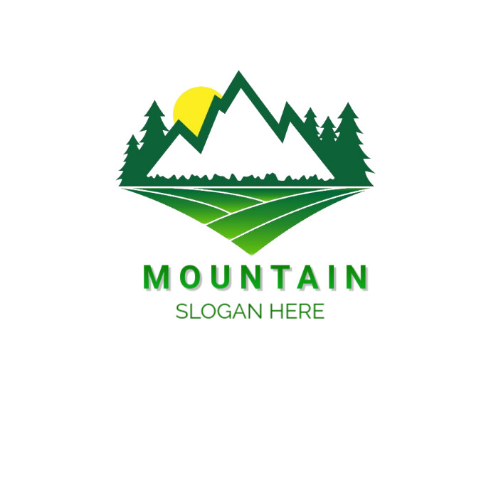 Plantilla de Scenic Mountain Landscape Emblem Logo | PosterMyWall