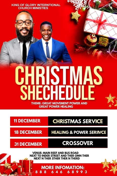 Schedule Template | PosterMyWall