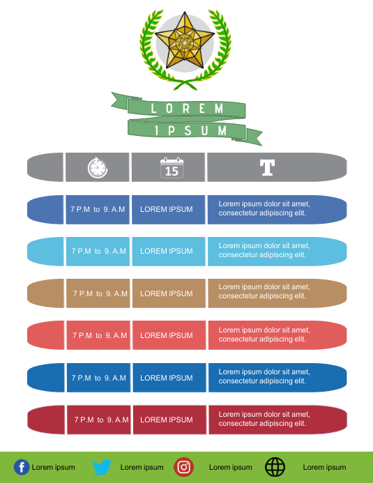 Copy of SCHEDULE DESIGN TEMPLATE | PosterMyWall