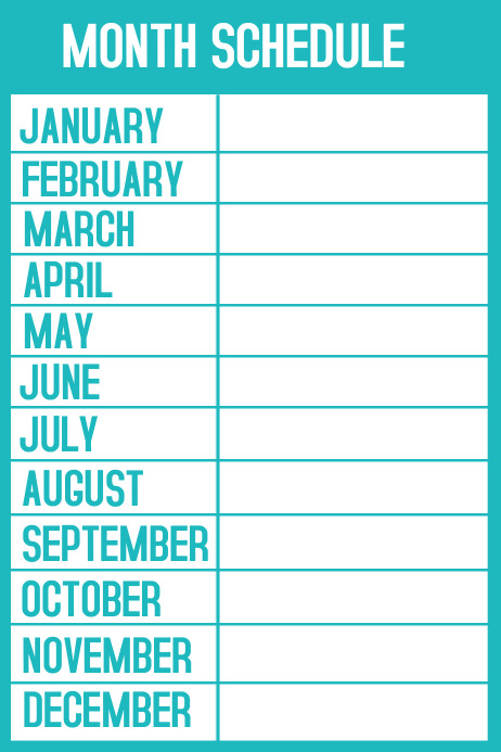 schedule Template | PosterMyWall