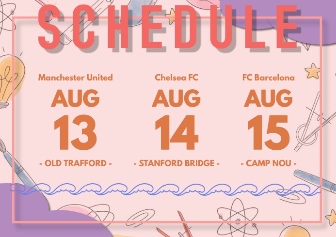 SCHEDULE Template | PosterMyWall