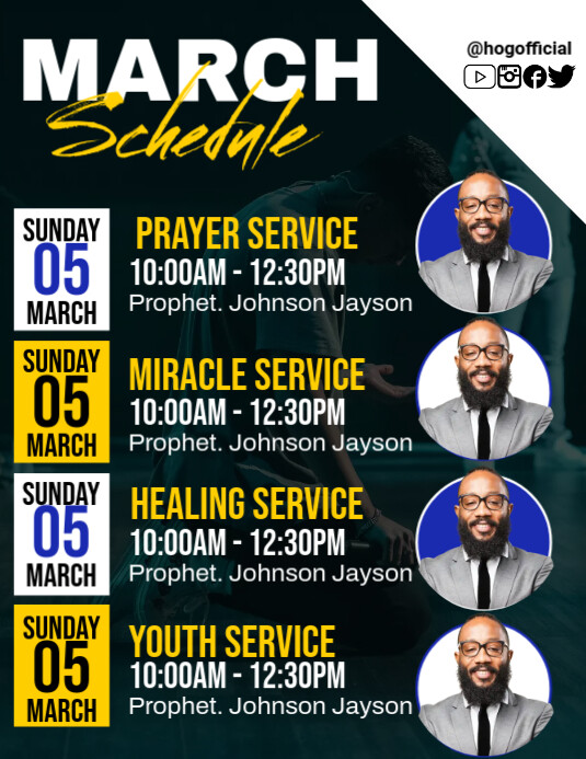 Copy of Schedule | PosterMyWall