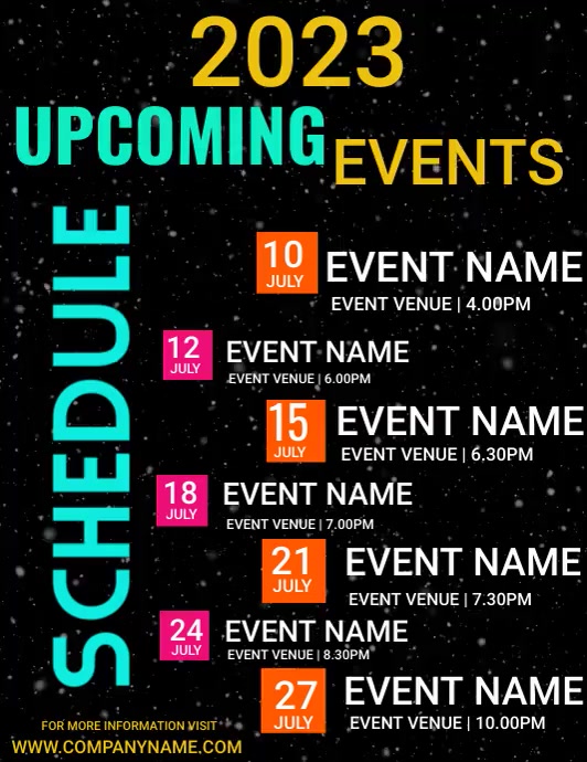 schedule event poster Template | PosterMyWall