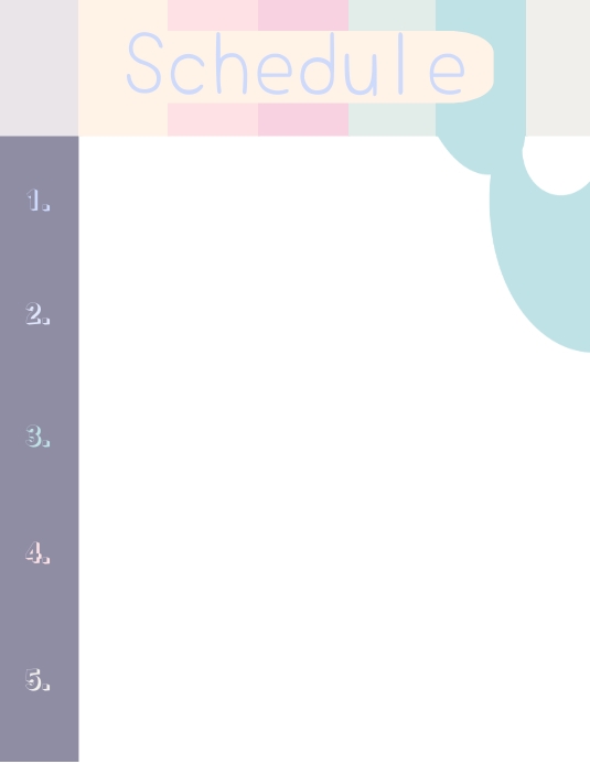 Copy of Schedule template | PosterMyWall