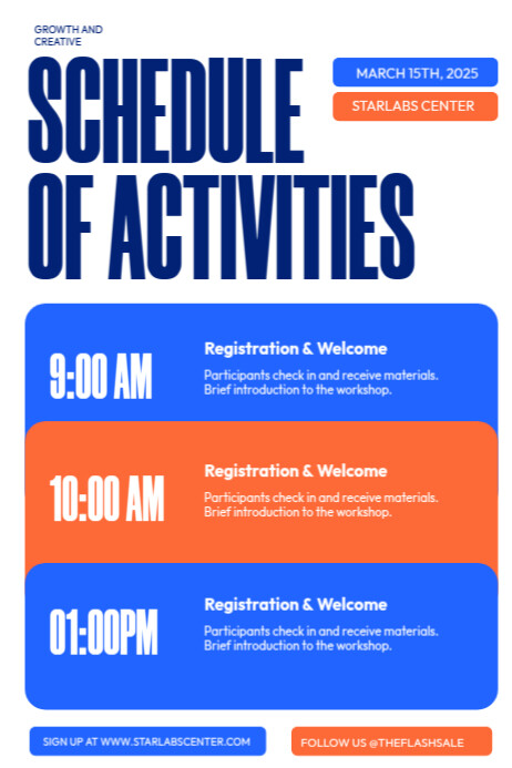 Copy of Schedule Template | PosterMyWall