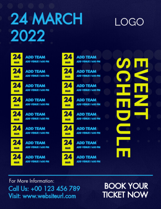 Schedule Template | PosterMyWall