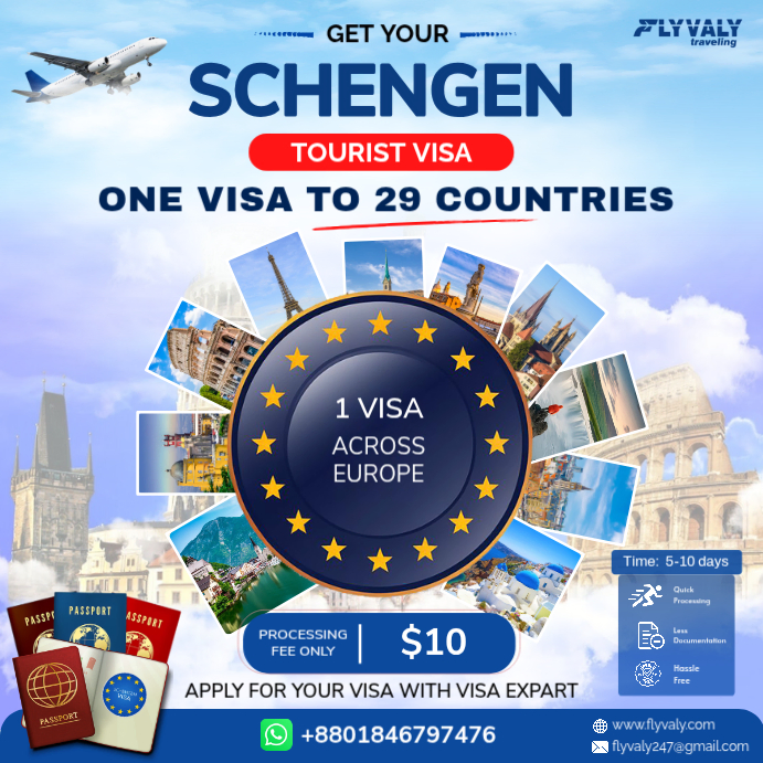 Schengen Visa poster design template | PosterMyWall