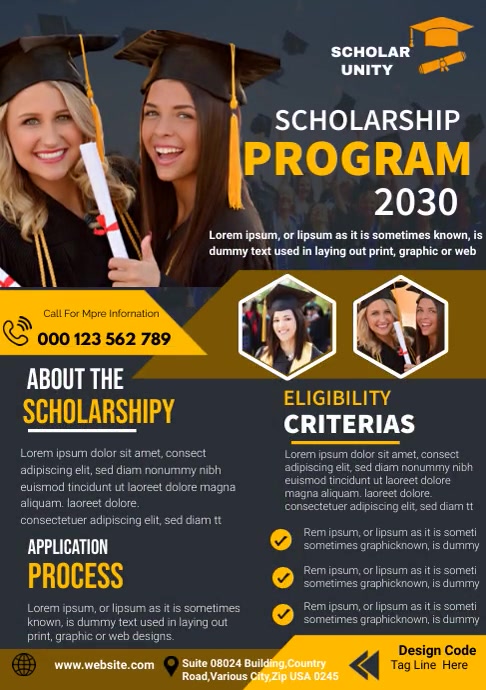 scholarship animation poster template | PosterMyWall