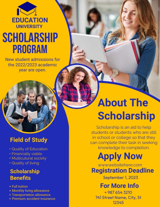 Copy of Scholarship Program , college , education , | PosterMyWall