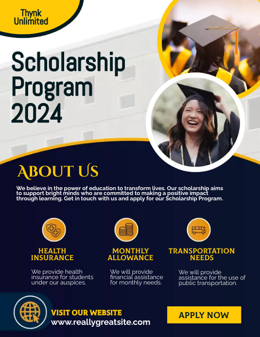 Scholarship Program Flyer Template | PosterMyWall