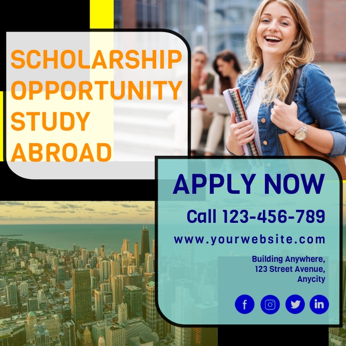 Scholarship Program Instagram Poster Template | PosterMyWall