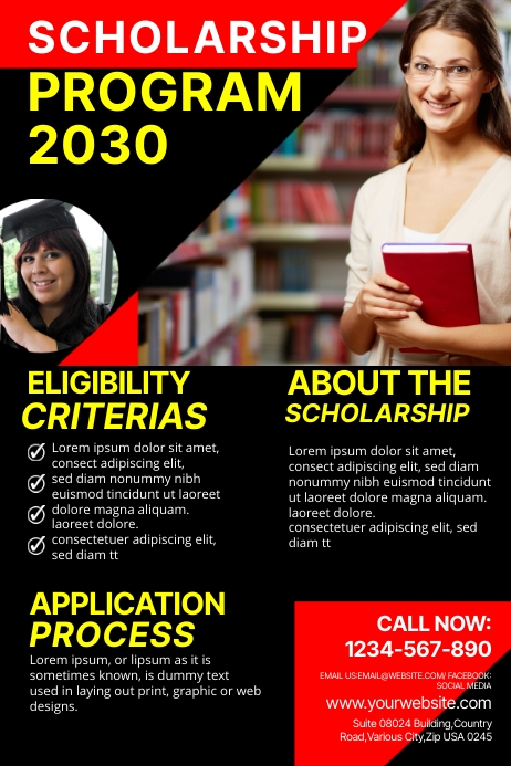 Scholarship Program Poster Template | PosterMyWall