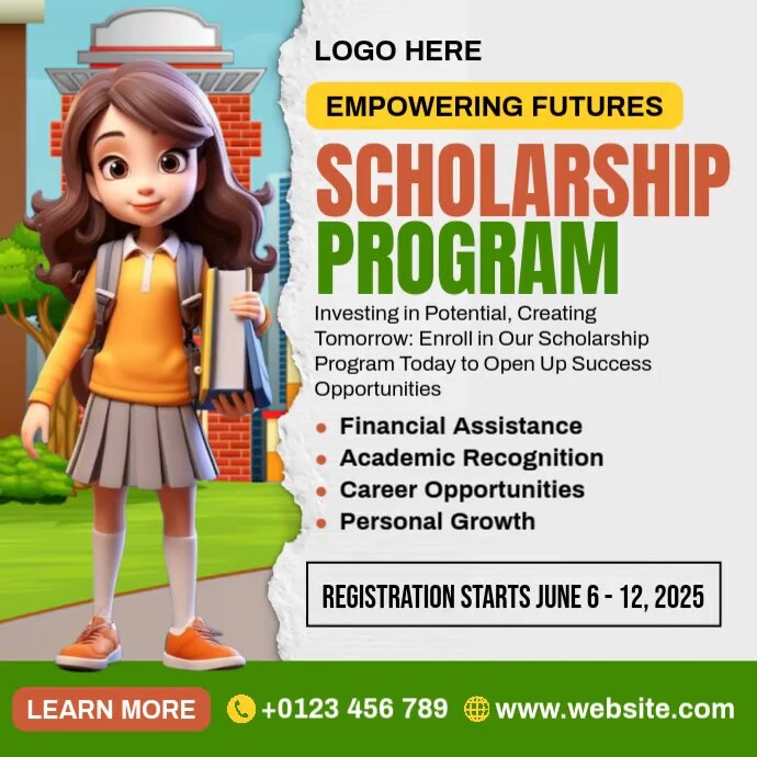 Copy of Scholarship Program Template | PosterMyWall