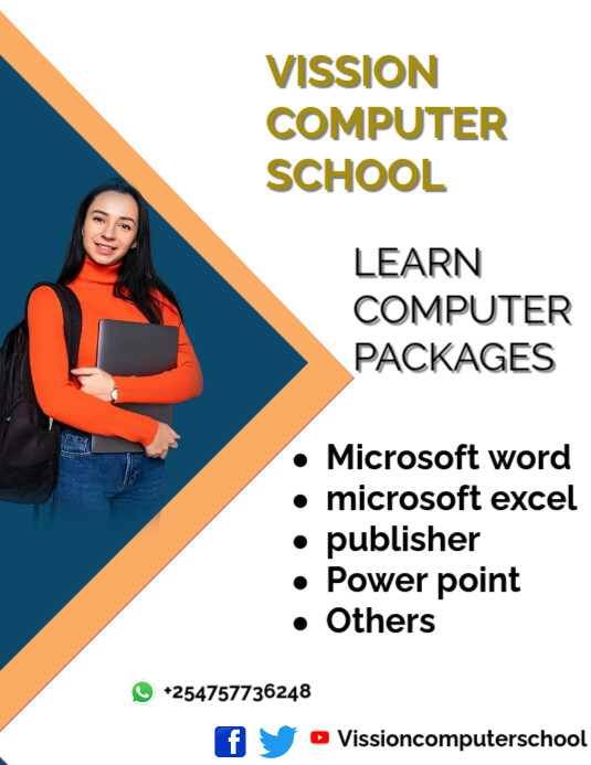 Copy of SCHOOL, COMPUTER ONLINE SCHOOL | PosterMyWall