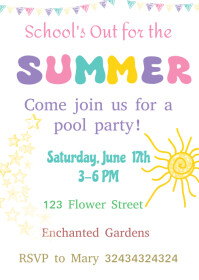 End of School Party Invitation Template | PosterMyWall