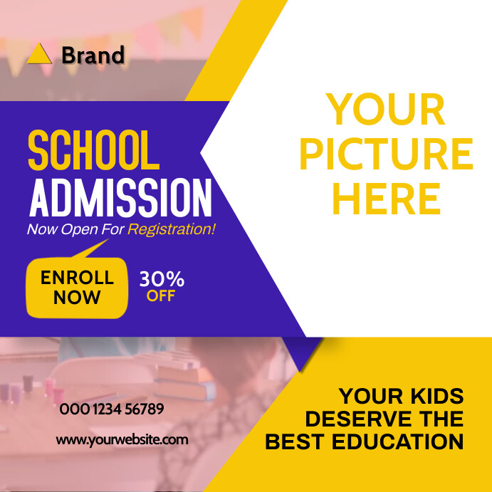 School AAdmission Post Template | PosterMyWall