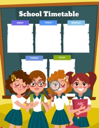 School Academic Timetable Flyers Template | PosterMyWall